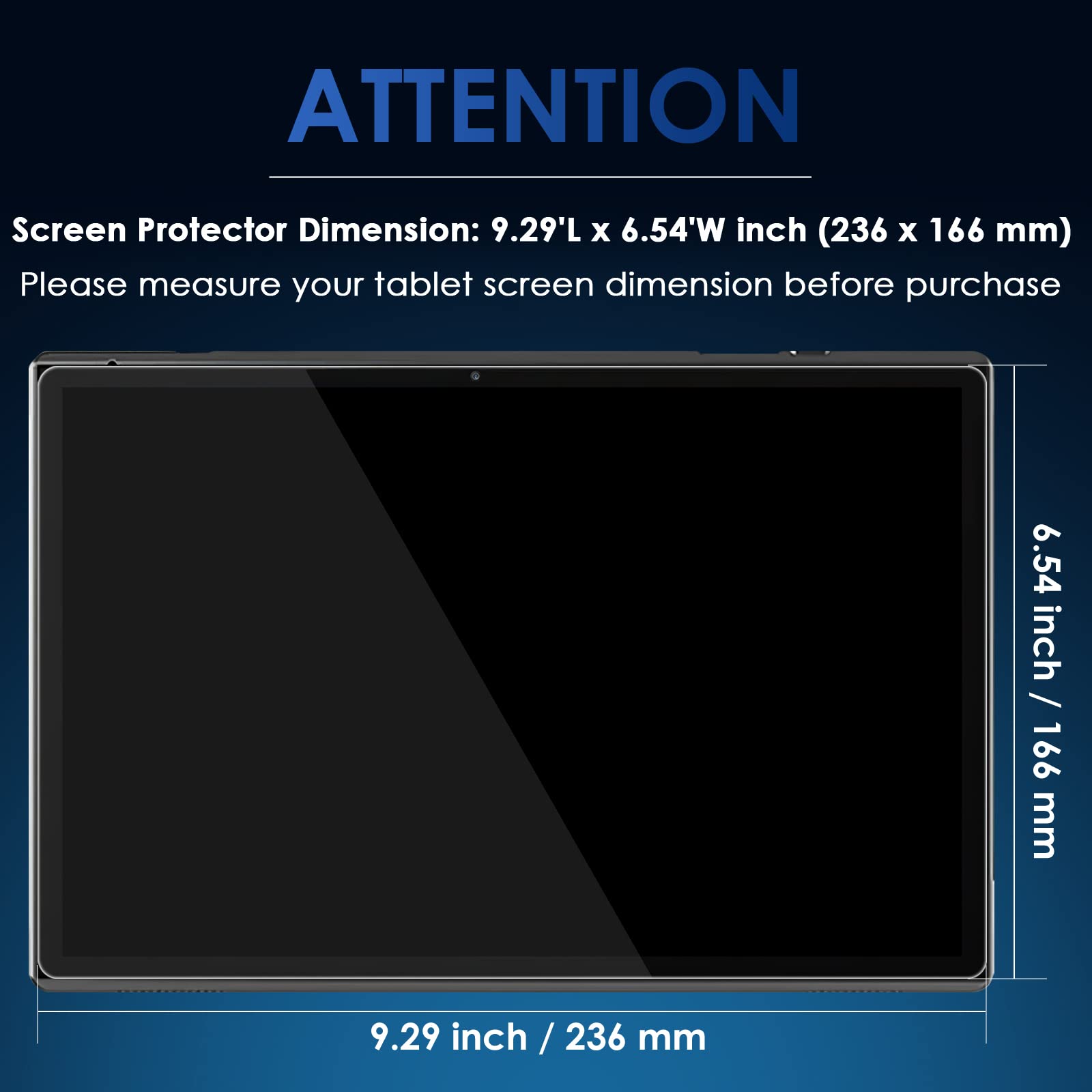 DETUOSI 【2-PACK】 Screen Protector for Victbing 10.1 Inch Tablet, for Dragon Touch Notepad K10/ Max10, ZONKO Z105 10.1, MYMAHDI 10.1, TPZ 10.1, TenYiDe TYD-107 10.1 Inch Tempered Glass Film Mica