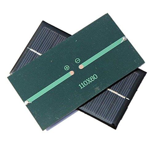 1X 6V 1W 110x60mm Micro Mini Power Small Polycrystalline Solar Cell Panel Module for DIY Solar Light Phone Battery Charger Toy Flashlight (1)