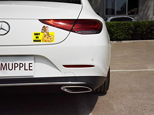 Baby on Board Sign for Car Kids Safety Baby on Board Stickers (2 Pieces) (Jerry)
