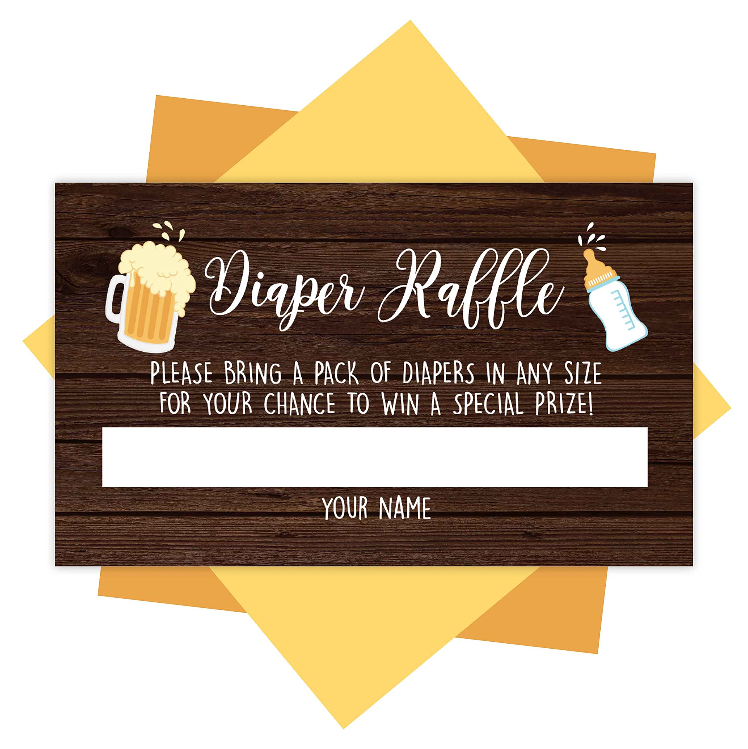 25 Baby Shower Diaper Raffle Tickets For Baby Shower Games To Play - Baby is Brewing Baby Shower Games Gender Neutral, Diaper Raffle Cards, Baby Raffle Tickets, Baby Shower Invitation Inserts