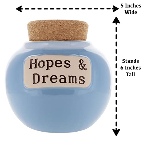 Cottage Creek Hopes and Dreams Jar, Ceramic Keepsake Jar, Wedding Wishes, Friend Gifts