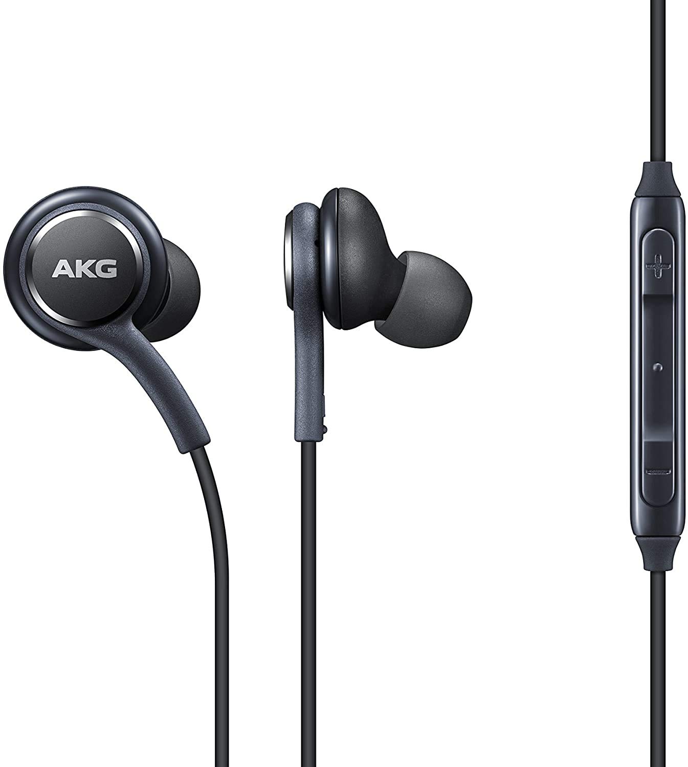 ElloGear OEM Earbuds Stereo Headphones for Samsung Galaxy S10 S10e Plus Cable - Designed by AKG - with Microphone and Volume Buttons (Grey)