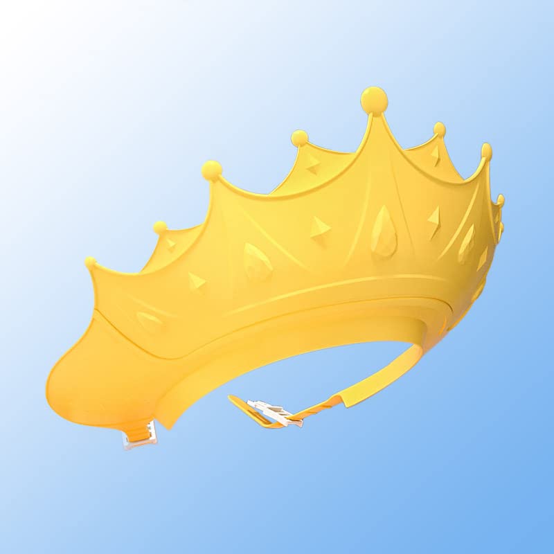 Baby Shower Cap Waterproof Shampoo hat for Children Toddler Girls Boys Protect ears eyes.Adjustable Silicone Bathing Crown.