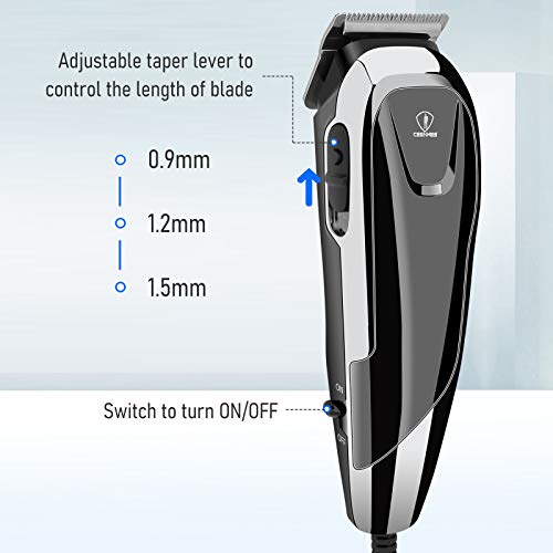 Corded Hair Clippers Professional Hair Cutting Kit 24 Pieces Accessories Hair Trimmer with 14 Guide Combs,3 Hair Combs,1 Scissor,1 Storage case,1 Barber Cape