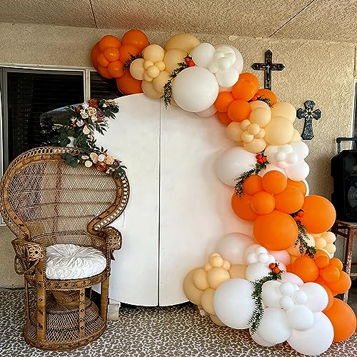 132pcs 5inch Orange Balloons Small Latex Balloons for Birthday Party Decorations