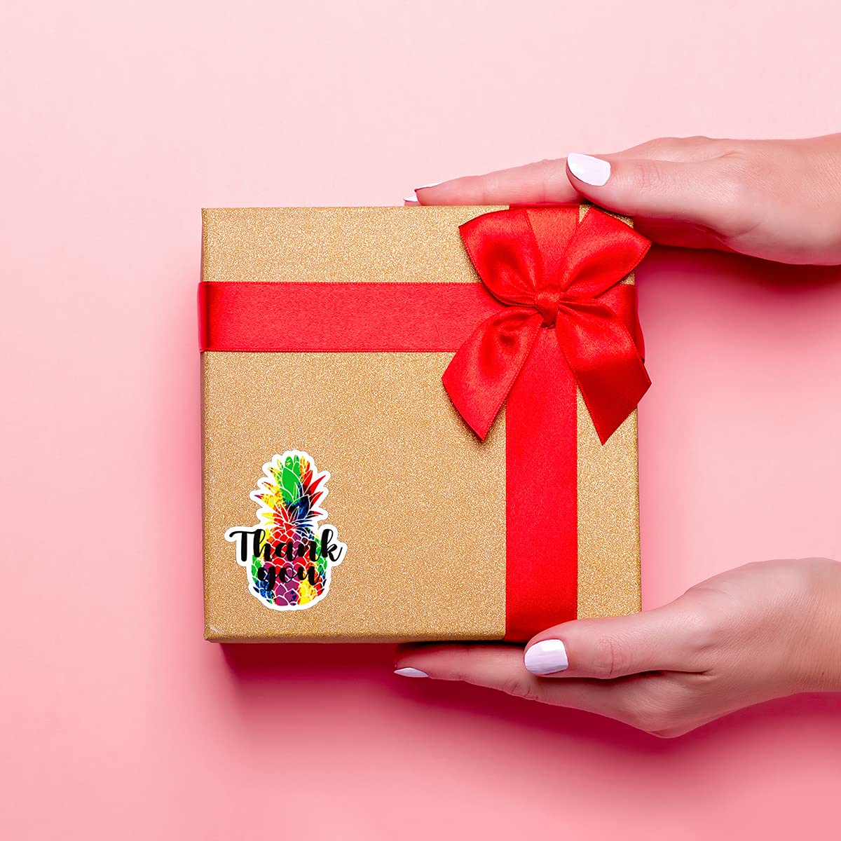 Littlefa 1.5β Thank You with Rainbow Pineapple Design Stickers,Thank You Stickers,Bakeries Stickers,Handmade Stickers,Small Business Stickers, Envelopes Stickers, Gift Bags Packaging 500 PCS