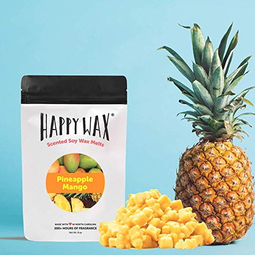 Happy Wax Pineapple Mango Scented Natural Soy Wax Melts β 8 Oz. of Scented Wax Melts, Made in USA
