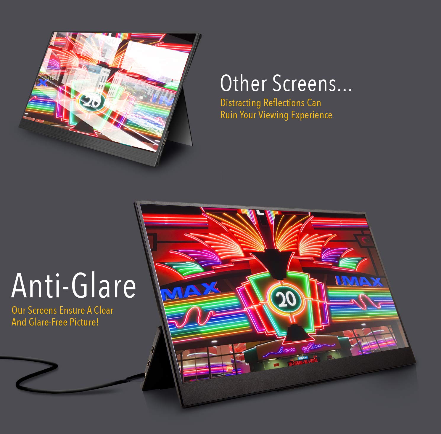 SideTrak Solo Triple 15.6β Portable Gaming Monitor for Laptops, 2 Freestanding 15.6β FHD 1080P LED Display Screens, Extending Screens for Mac, PC, & Chrome, USB-C or HDMI, Speakers & HDR Mode