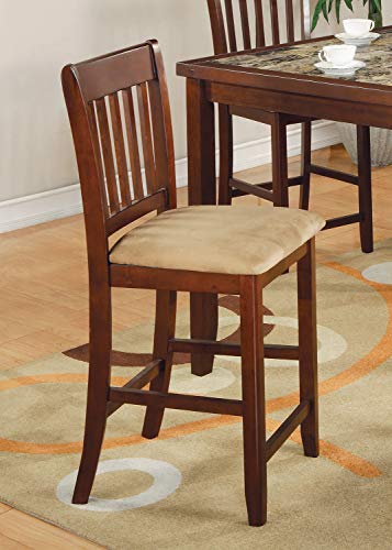 5-Piece Counter Height Dining Set Red Brown and Tan 150154