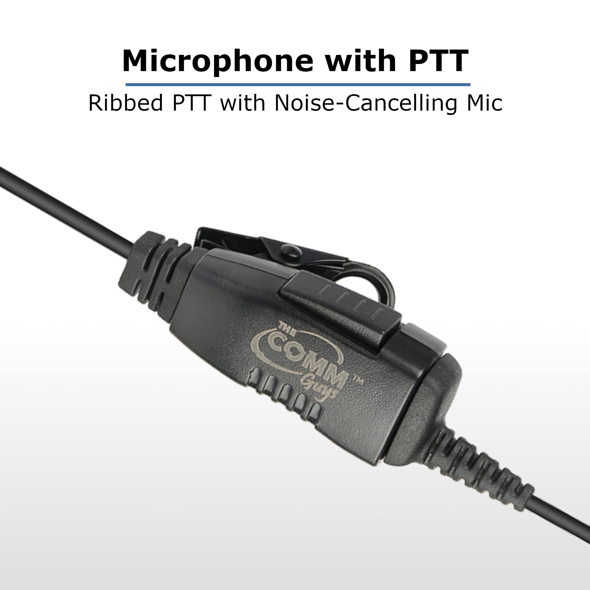 The Comm Guys 1-Wire Earhook Earpiece and Mic Headset, Compatible with Motorola XPR 3300e XPR 3500e XPR3300 XPR3500 Two Way Radios