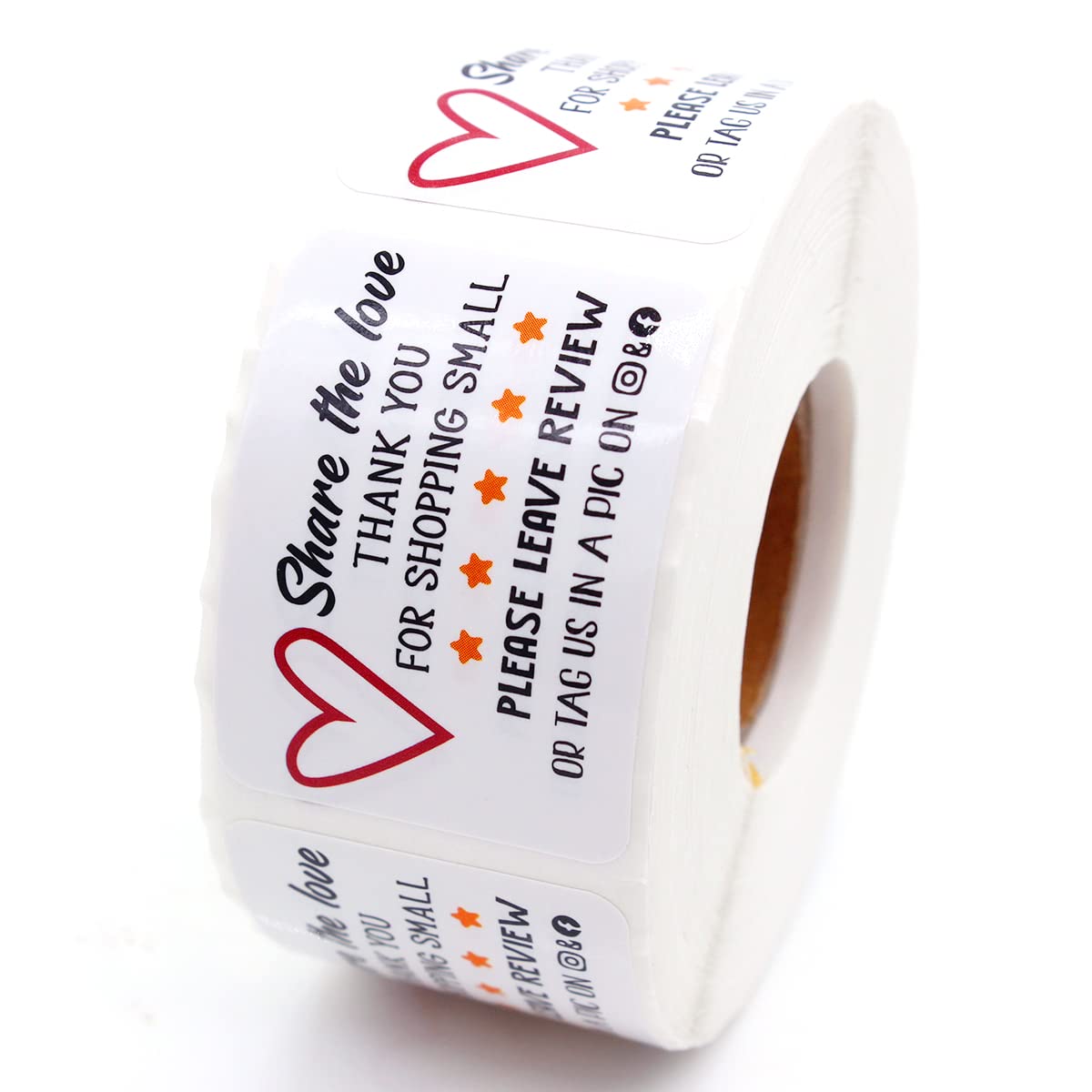 Littlefa Stickers for Business Packing, 500 Pieces Cute Review Stickers, Thank You for Supporting My Small Business Stickers