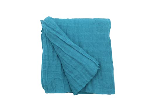 Cute New York Premium Cotton Muslin Swaddle Blankets for New Born Boys Girls (Lake)