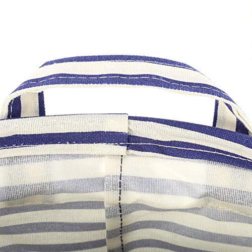 Storage Hamper, Cloth Laundry Hamper, Portable Laundry Hamper, Laundry Basket, for Magazines Home Storage Home Organization Clothes(Blue Stripes)