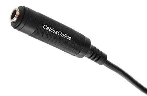 CablesOnline Stereo 1/4" TRS Female to 1/4" TRS Male Headphone Extension Cable (25ft.)