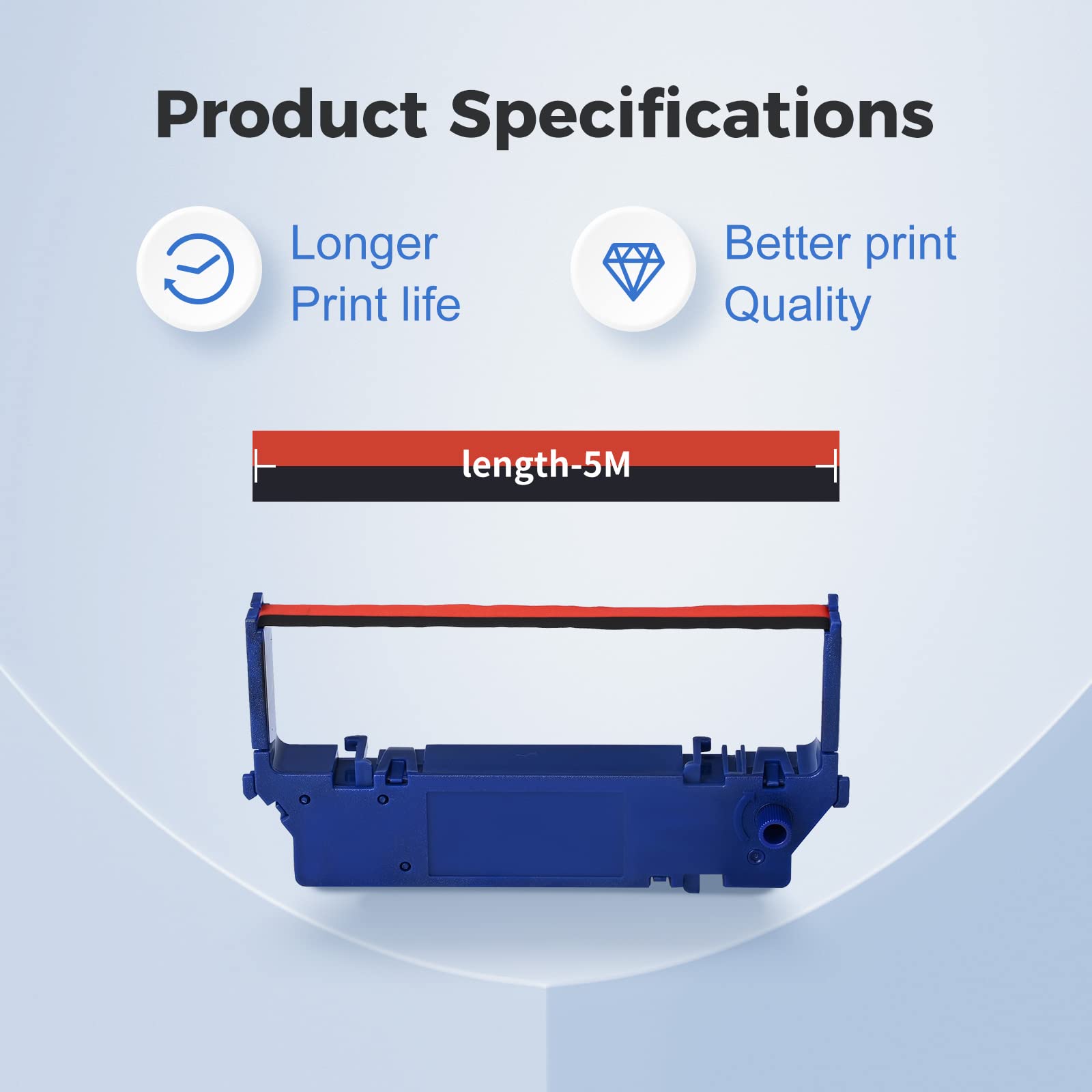 SP700 MYCARTRIDGE Compatible Ink Ribbon Replacement for Star SP-700 SP700 RC700 SP700BR RC700BR SP712 SP712R SP717 SP742R SP747 SP740 Printer Ribbon (Black/Red 24-Pack) SP700