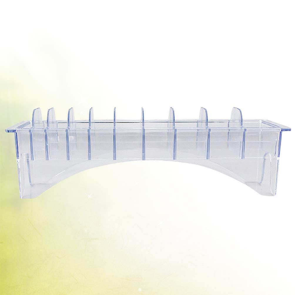 Plastic Clipper Guide Grooming Clipper Blade Case Holder Organizer Plastic 10 Blades Storage Case Rack Clipper Comb Holder for Salon Home Supplies Plastic Blade Guide