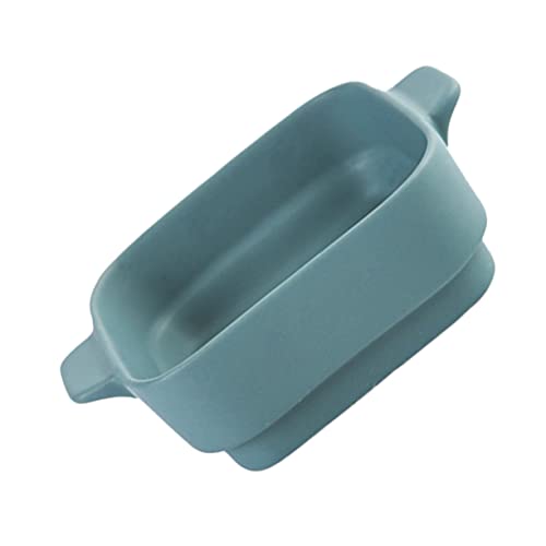 1pc Ceramic Bakeware Ceramic Bread Pan Square Cupcake Pans Ceramic Bread Loaf Pan Ceramic Cookie Sheet Porcelain Lasagna Plate Ceramic Tart Pan Rice Plate Rice Bowl Kitchen Supply/1533 (Color : Green
