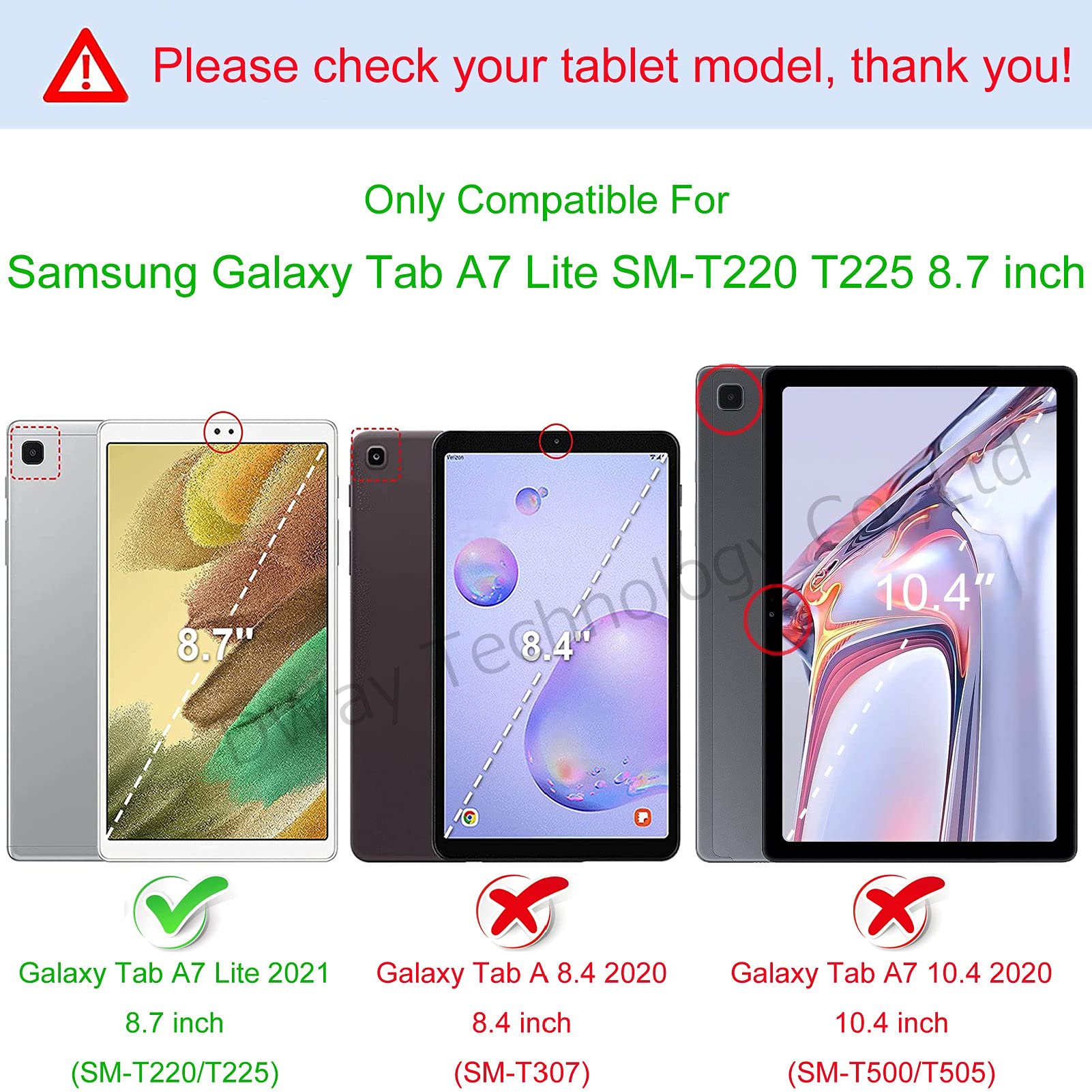 DWaybox for Samsung Galaxy Tab A7 Lite Case 2021 8.7 inch SM-T225/T220, Hybrid Armor Heavy Duty 2in1 TPU + PC Combo Dual Layer Rugged Shockproof Protective Cover Case with Kickstand -Orange