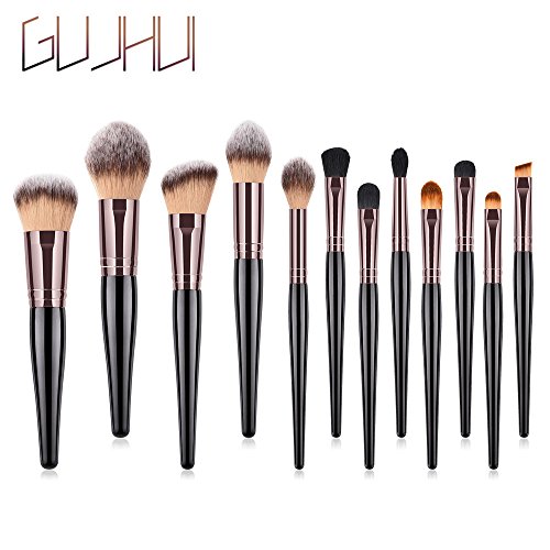 12PCS Wooden Foundation Cosmetic Eyebrow Eyeshadow Brush Makeup Brush Sets