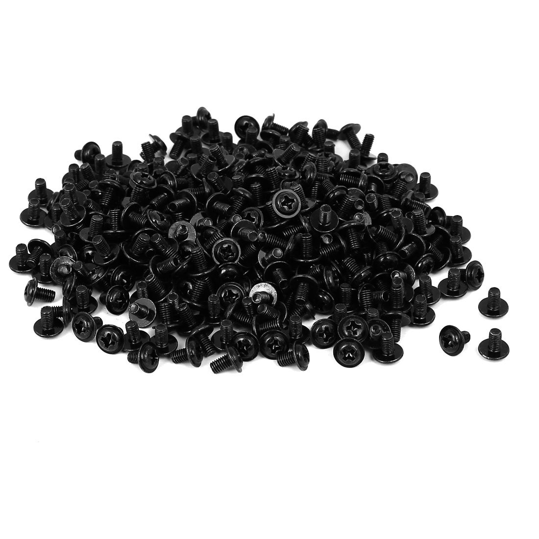 Aexit Computer PC Cleaning & Repair Case Phillips Washer Motherboard Screw Black PWM3 x Computer Screws 5mm 400pcs