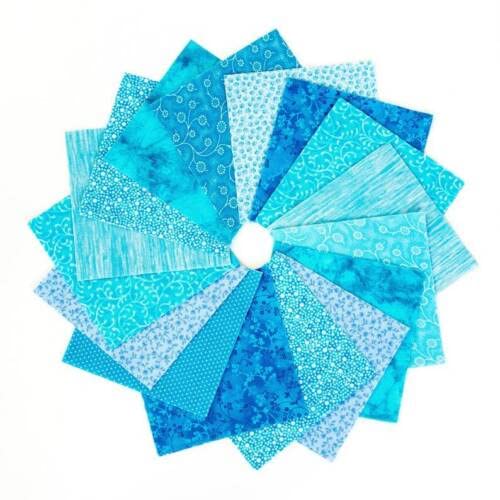 18 Strips - All Blue Jelly Roll 2.5 inch pre-Cut 100 Percent Cotton Fabric Quilting Strips