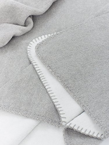 Arus Home Collection Cotton Blend Double Sided Reversible Luxury Throw Blanket Gray-Ivory 60"X80"