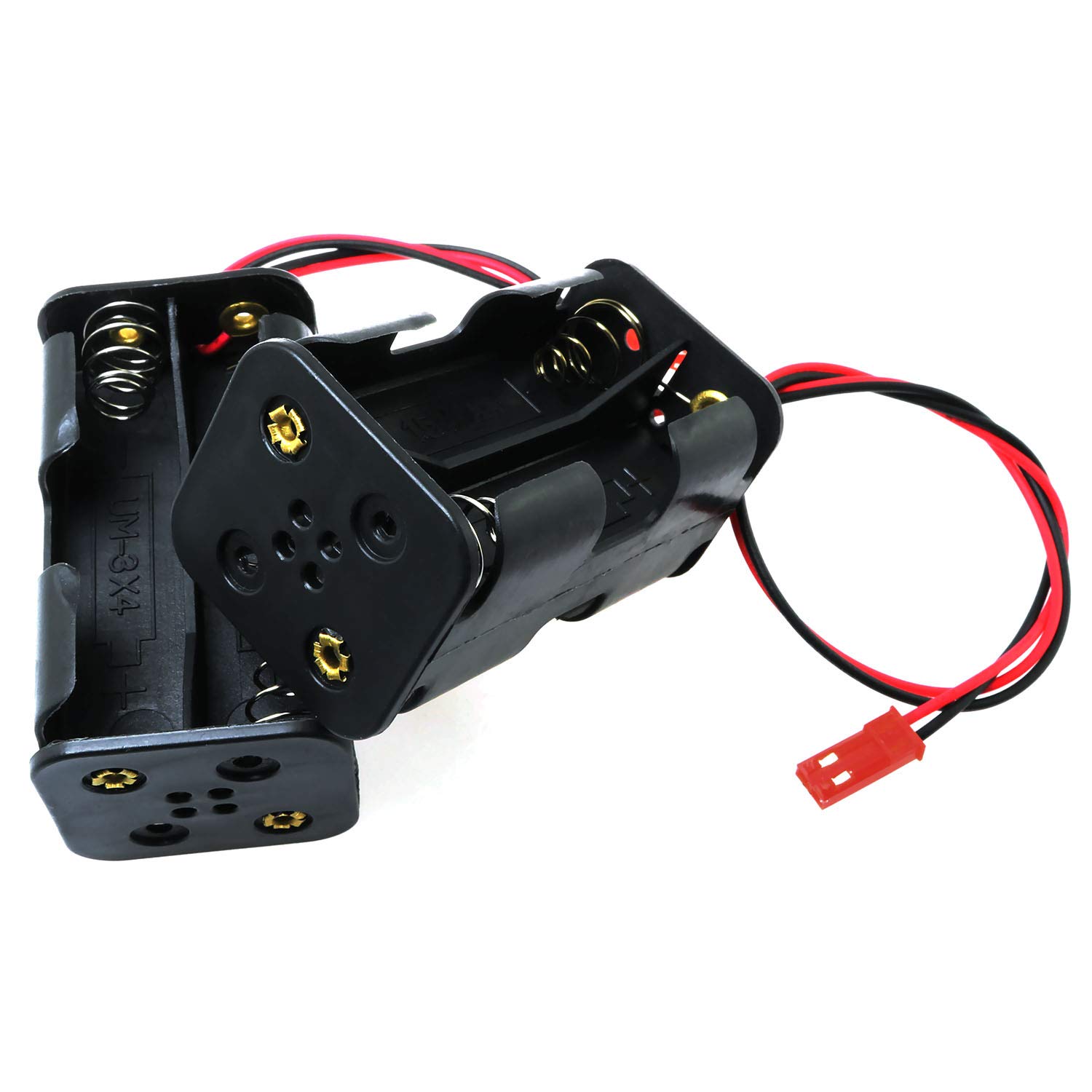 E-outstanding Battery Holder 2PCS 4 Cell AA Battery Case Box Container with JST Plug