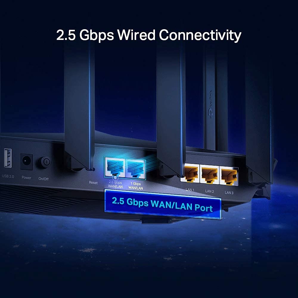TP-Link AX6600 WiFi 6 Router (Archer AX90) - High-Speed Tri-Band Gigabit Gaming Router for Large Homes