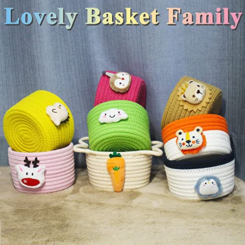 St. Patrick's Day Storage Basket,Lucky Green Decorative Basket Nursery Storage Basket 7.4"*4.7", 5.9"*3.9"(2 Pack)