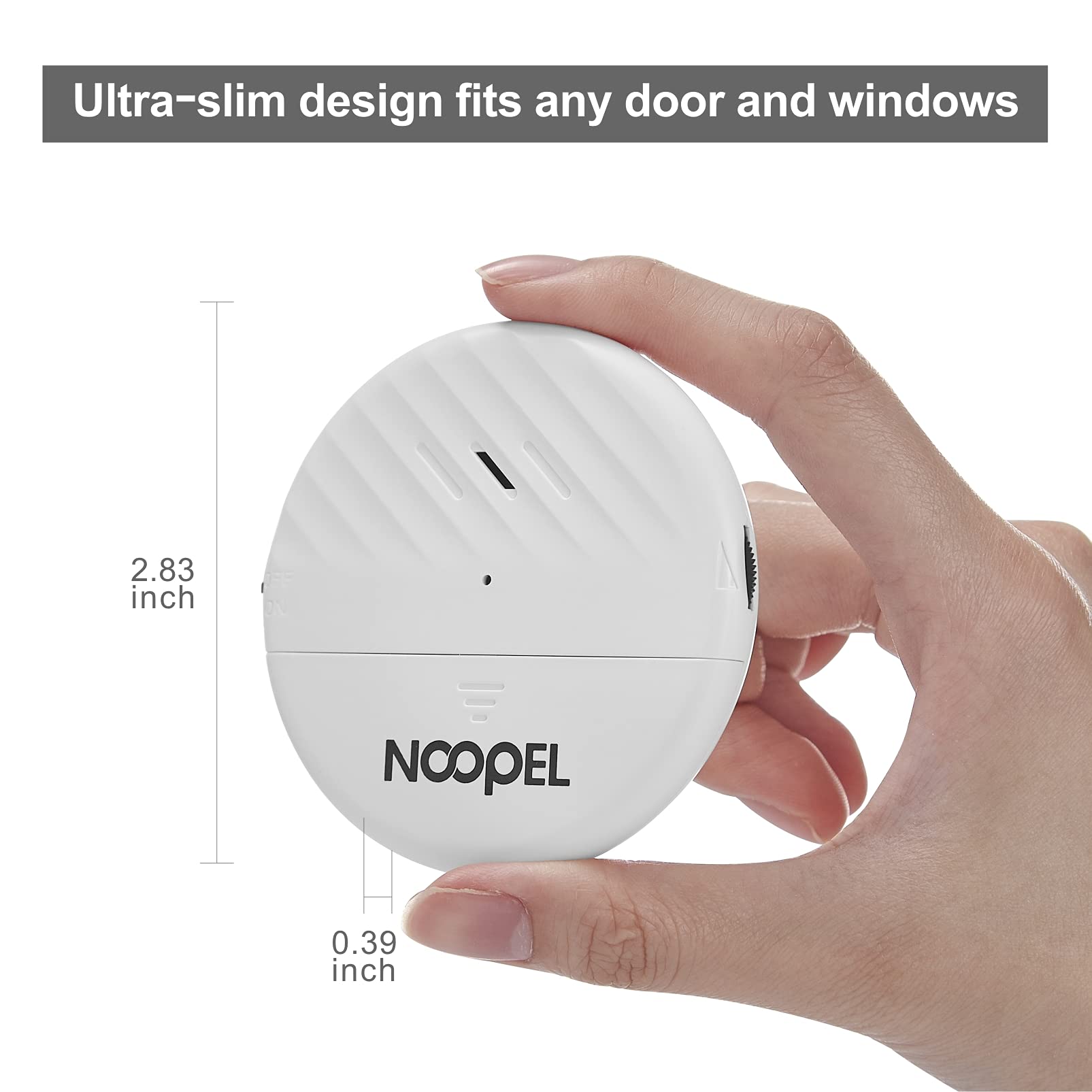 Glass Break Sensor 5 Pack, 125DB Loud Window Alarm Vibration Sensors, Burglar Intruder Entry Alert for Indoor Home Office Security
