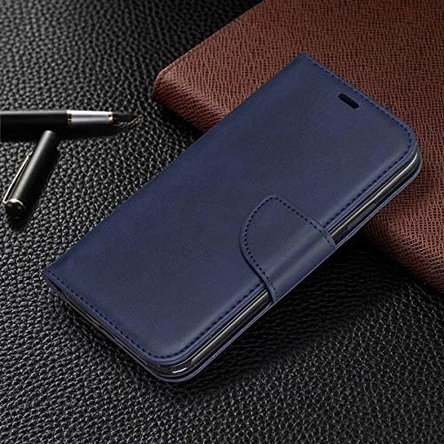 Glow 407-1-04 iPhone 12 Notebook Type Case with Strap, Navy, Tempered Glass & Stylus Pen