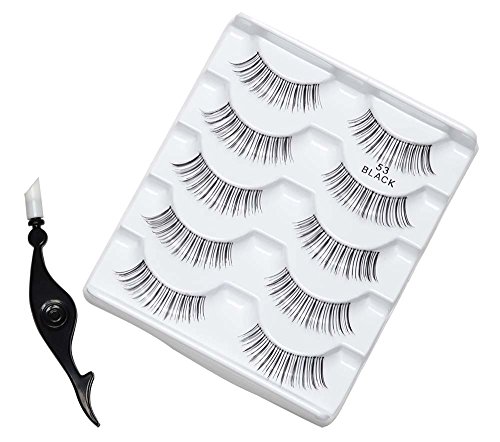 Andrea 5-of-a-Kind False Eyelashes, Multi Pack #53 with Applicator, Natural Lashes, Long-Lasting, Reusable Fake Eyelash, 1 Pack