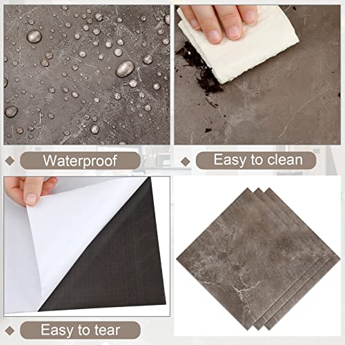 48 Pieces Vinyl Flooring Peel and Stick on Floor Tile 12 x 12 Inch Self Adhesive Waterproof for Kitchen Bathroom Living Room Bedroom (Multicolor Marble)