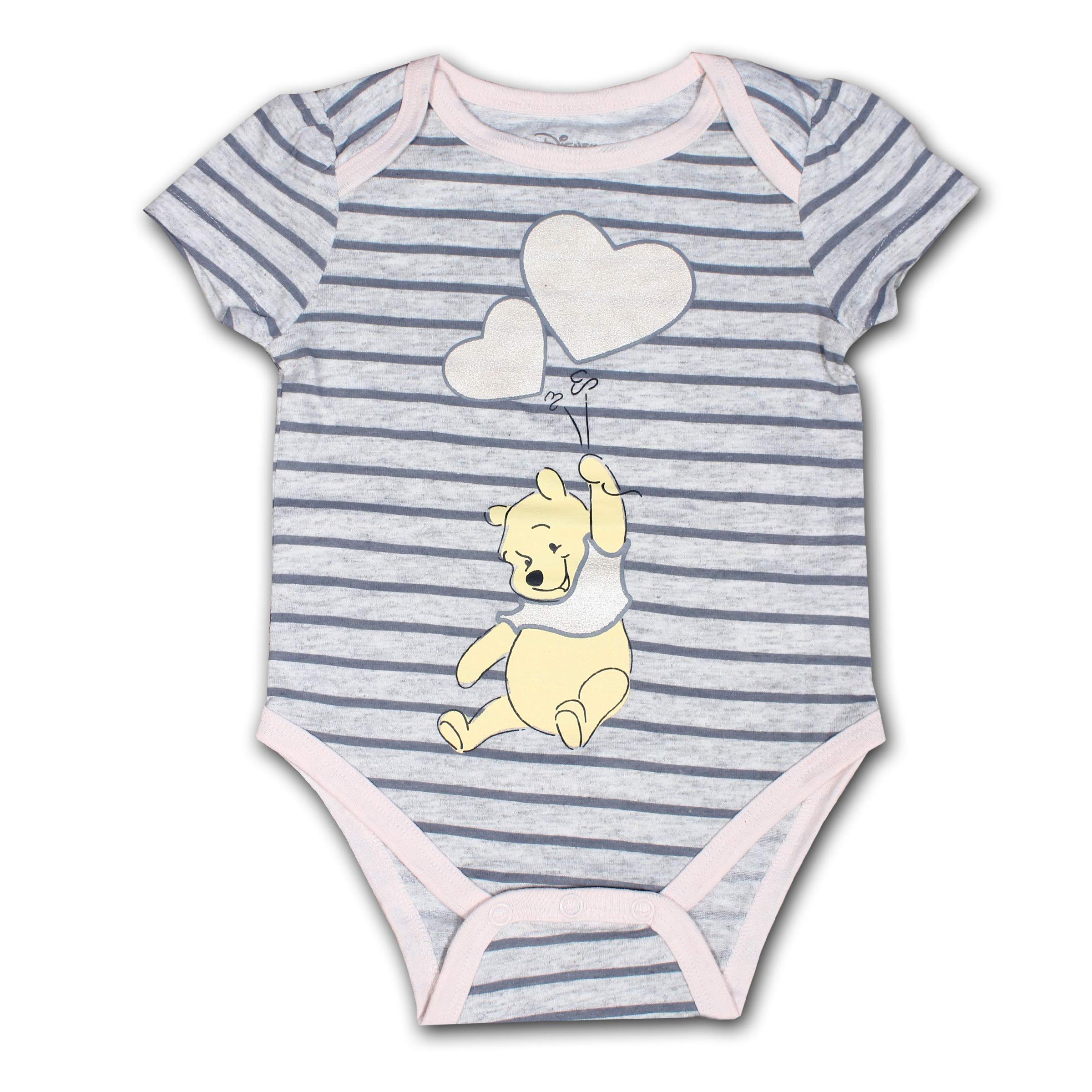 Disney Winnie the Pooh Baby Girls Bodysuit, Pants and Bib Set for Infants