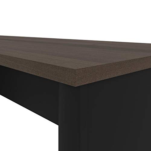 Bestar Connexion Narrow Desk Shell, 72W, Antigua & Black