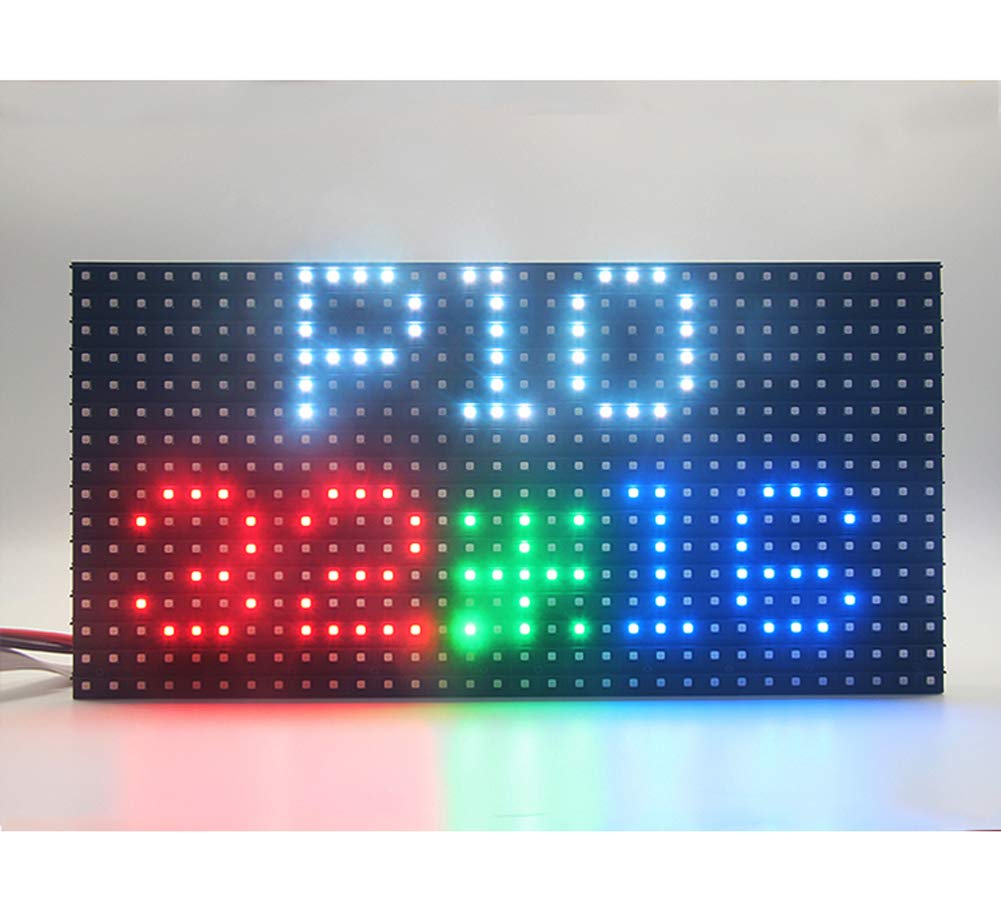 AZERONE P10 Led Matrix Outdoor Waterproof Screen 1/4scan SMD3535 3in1 RGB Full Color LED Display Module Panel Board 320x160mm 32x16 Pixels (RGB-Full Color, P10-320 * 160mm)
