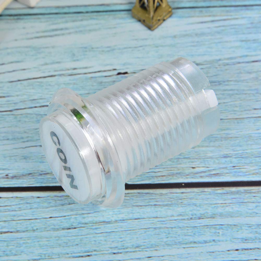Comimark 1 Set 5V LED Illuminated Push Button 1P/2P Player Start Buttons 33mm(White)