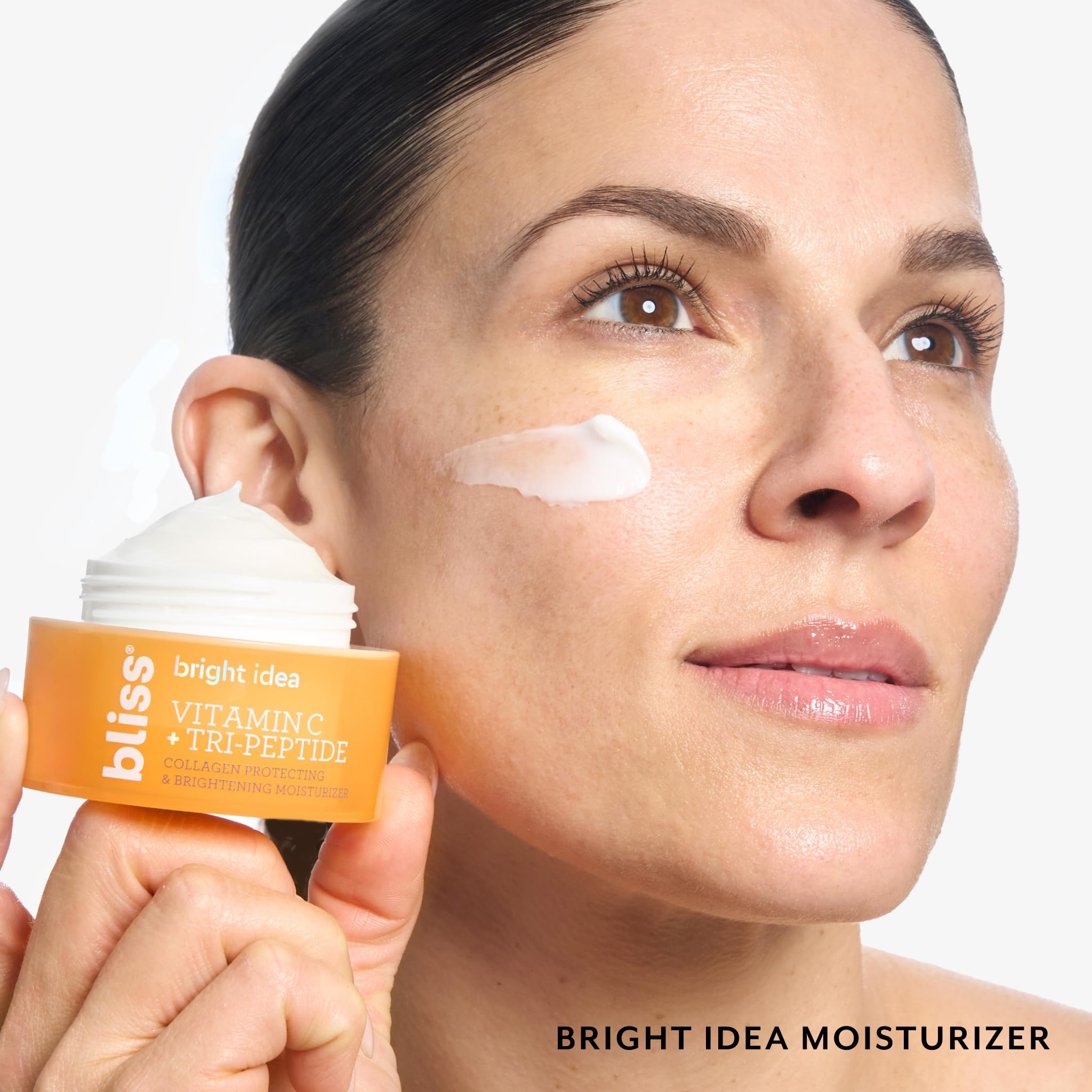 Bliss Tri-Peptide Brightening Moisturizer | Vitamin C & Squalane | Hydrating Anti-Aging Face Cream for Radiant Skin | Clean Vegan & Cruelty Free 1.7 fl oz