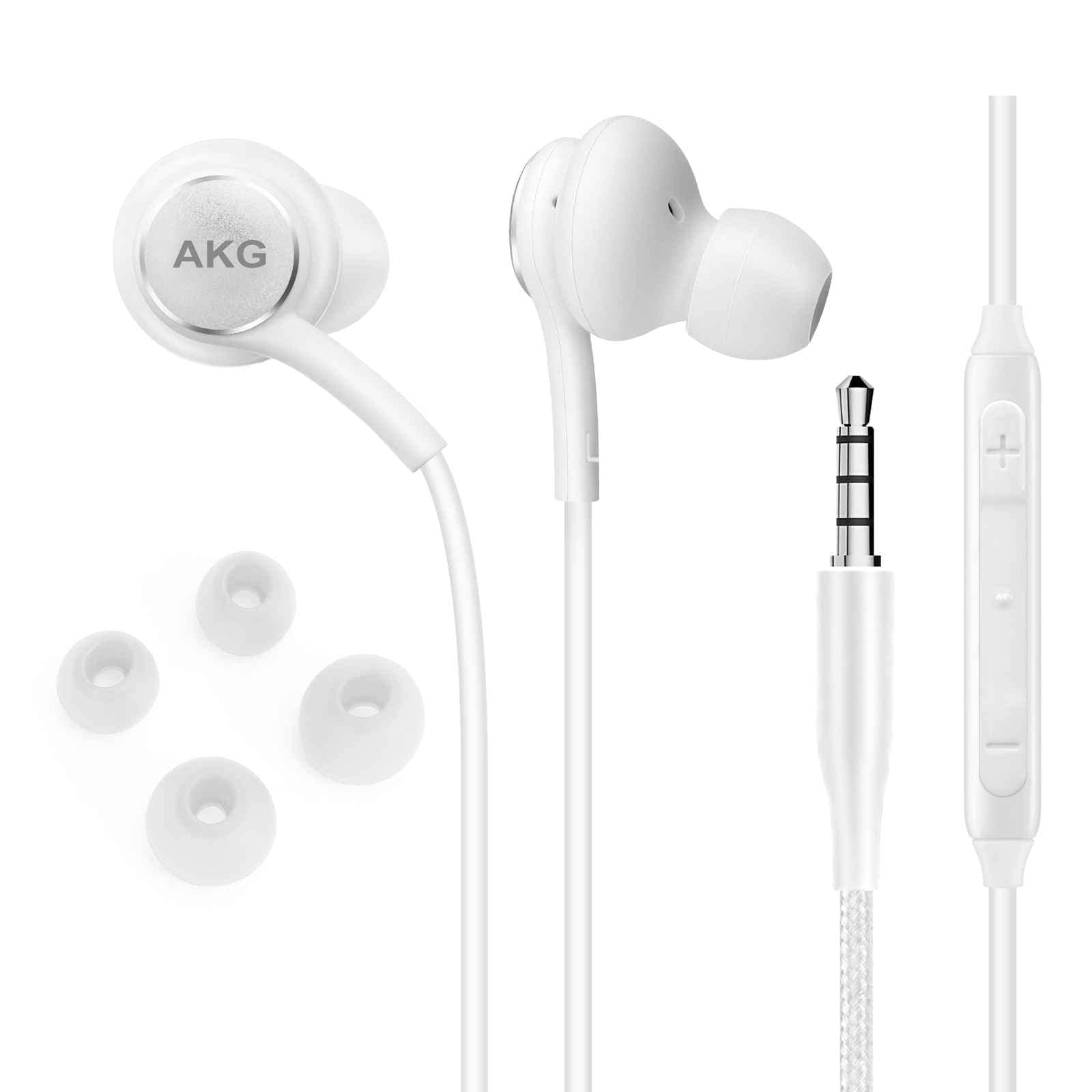 UrbanX Corded Stereo Earbuds Headphones for Micromax A52 (US Version with Warranty) with Microphone and Volume Buttons Braided Cable