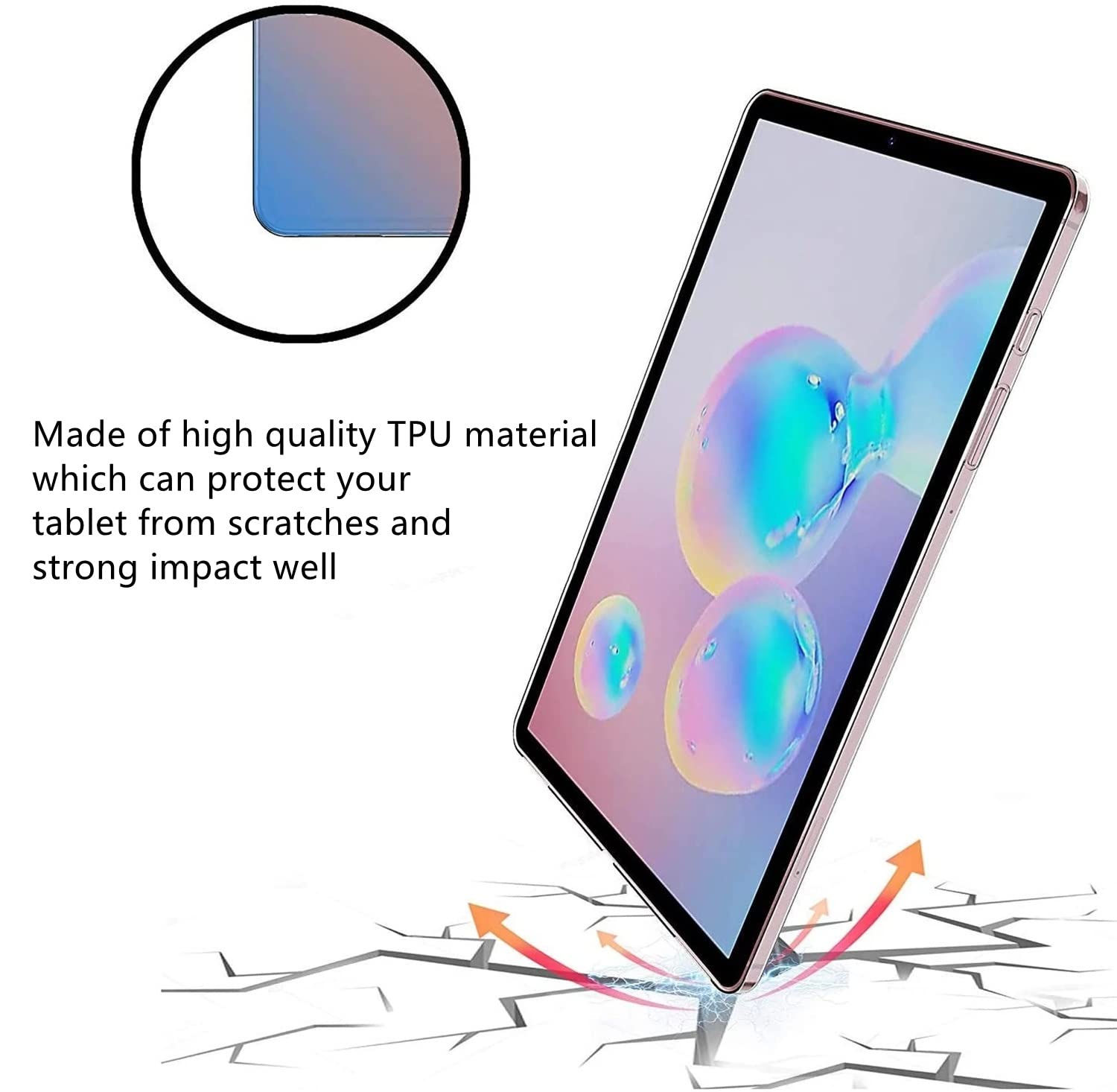 iCoverCase Compatible with Samsung Galaxy Tab S7 (2020) 11 Inch SM-T870/T875 Case, Lightweight Matte Translucent Soft TPU Protective Back Cover Case (Frosted Clear)
