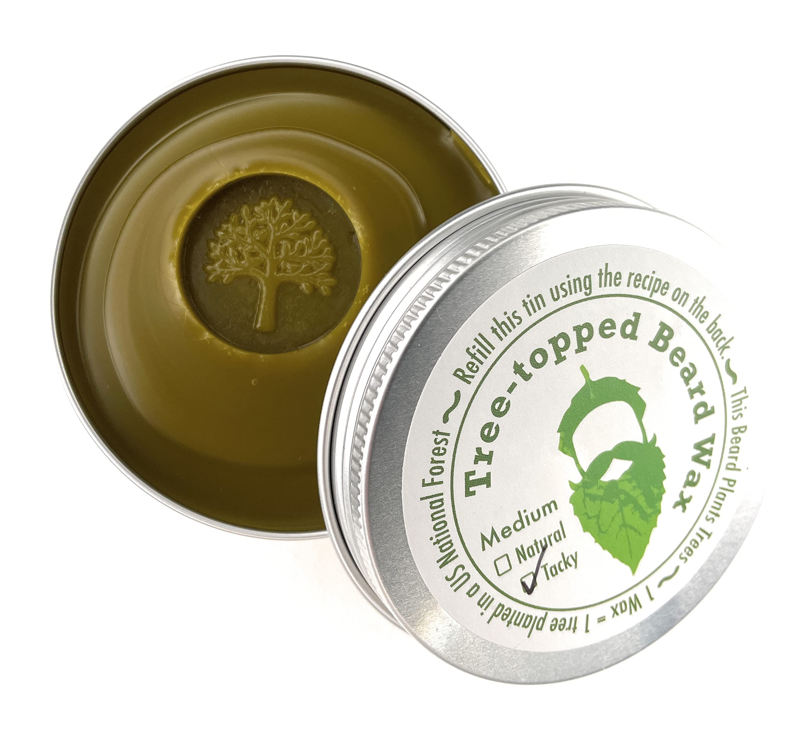 Green Beard Grmng Tree-Topped Beard Wax (2oz.) Medium Tacky - from