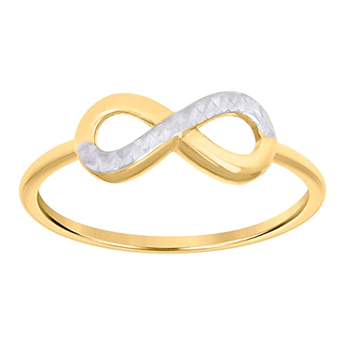 14k Two tone Gold Womens Infinity Ring Measures 5.9mm Wide Jewelry for Women