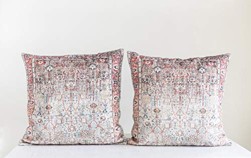 Creative Co-Op Creative Co-Op Cotton Distressed Print Pillow, Multicolor