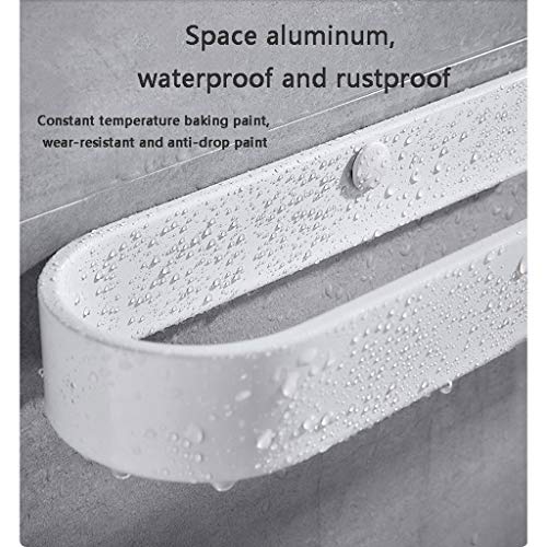 Hand Towel Bar, Bathroom Towel Holder, Kitchen Dish Cloth Hanger,Single Hole Without Holes, Strong Bearing Capacity, Space Aluminum Material, Rust-proof, Round Shape, Not Hurting Hands, Suitable For