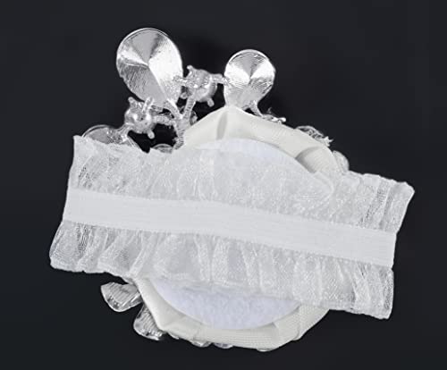 2 Pack Corsage Wristlet Luxury Dazzle Crystal Diamond Boutonniere Set Wrist*1 for bride and Corsage*1 for groom on Wedding Party