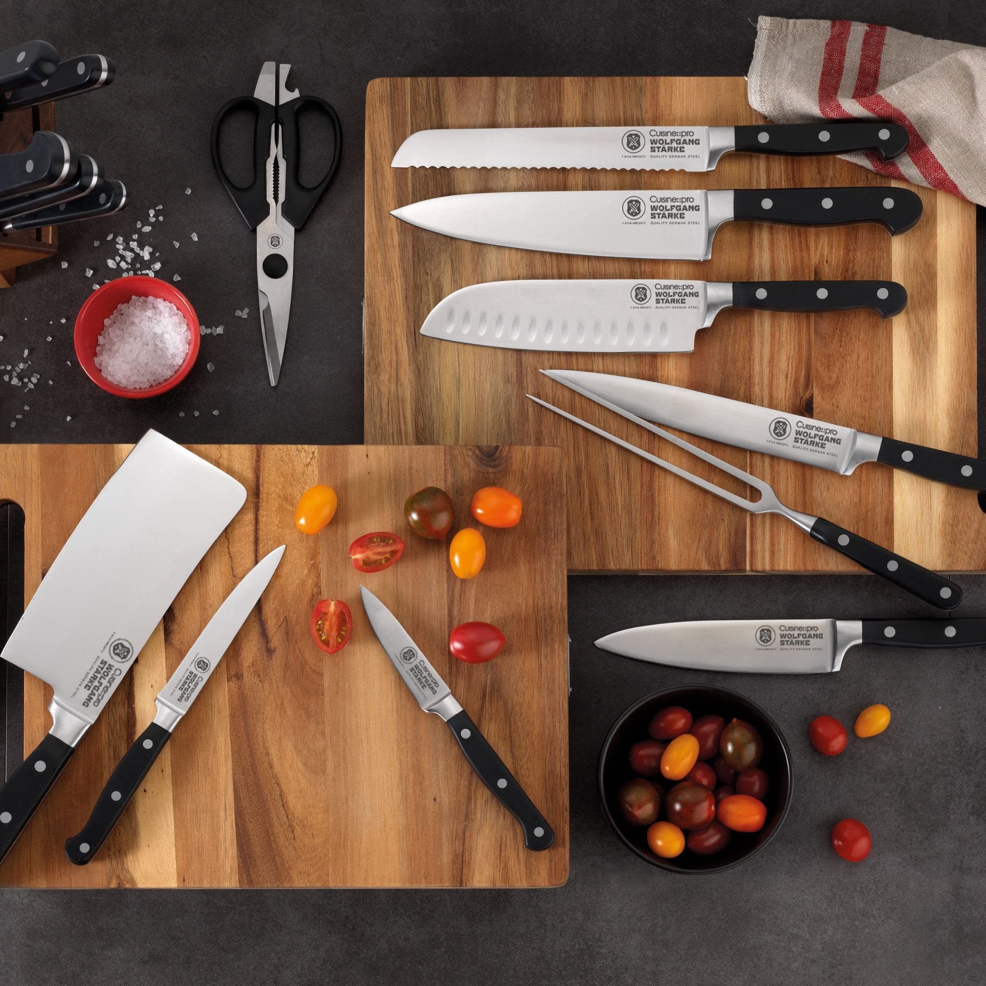 Cuisine::pro® Wolfgang Starke 8 Inch Bread Knife - Premium Quality German Stainless Steel, Ice-Hardened & Double Sharpened, Triple-Riveted Polymer Handle, Kitchen Essential