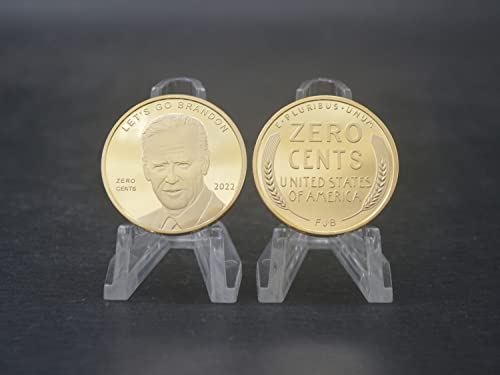 2022 Joe Biden Zero Cents Novelty Penny Coin - Let's GO Brandon FJB Coin