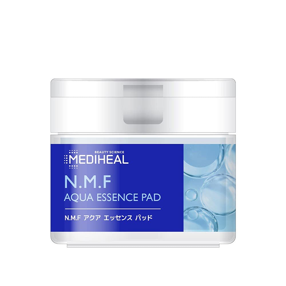 Mediheal Watermide Pore Tightening Essence Toner Pad - Pore Minimizing, Hydrating, and Exfoliating Pads, Cotton Pads Enriched with Sea Water and Ceramide for Nourishment and Hydration, 50 Sheets