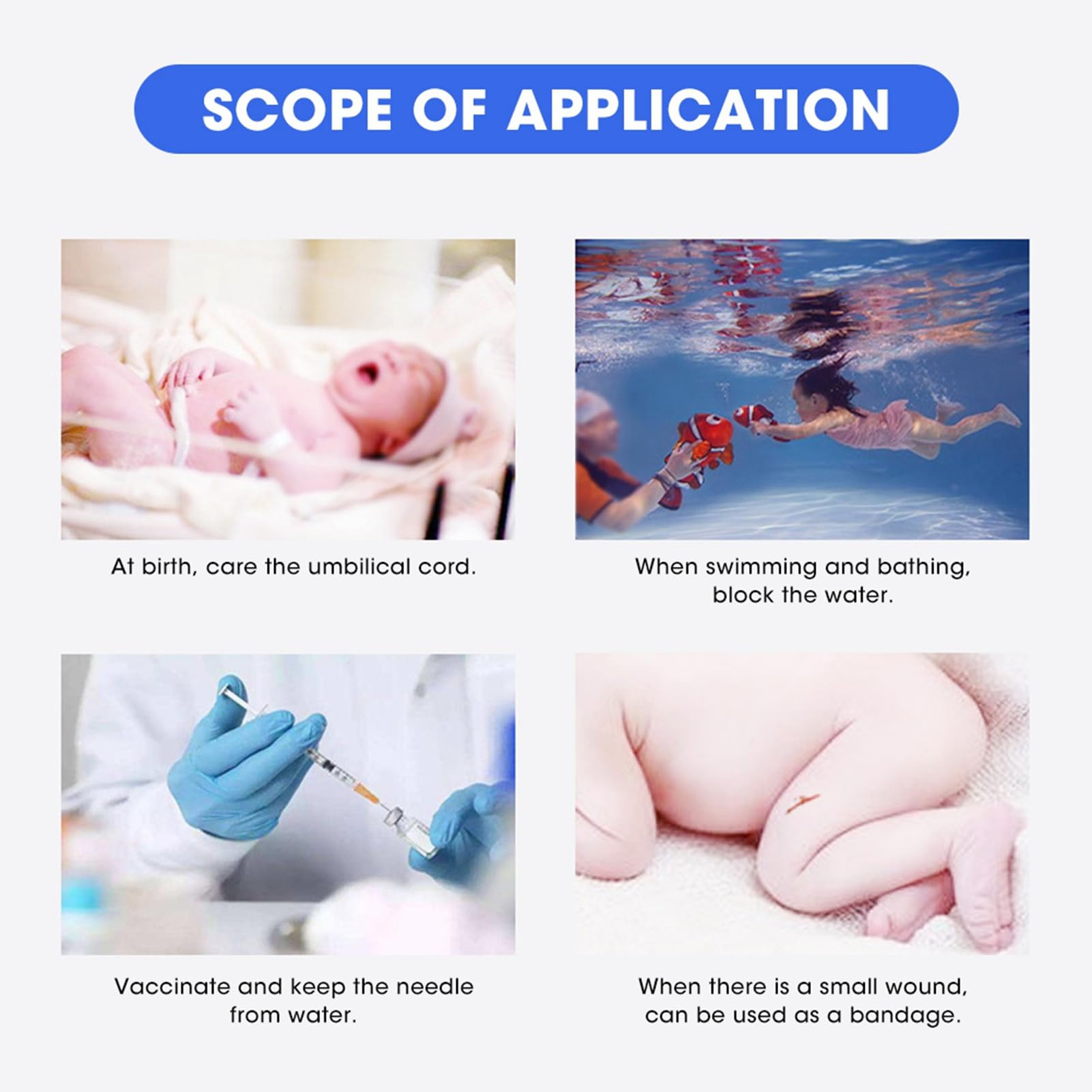 Baby Navel Stickers, 10pcs Waterproof Navel Sticker for Baby's Bath and Swimming, Belly Button Protectors for Infant Newborn Baby(10pcs)