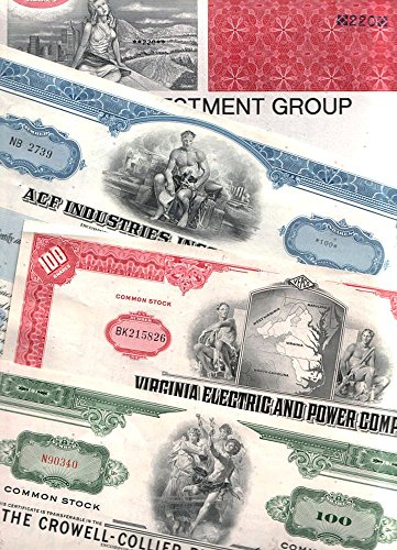 1965 No Mint Mark AMAZON SPECIAL! 100 DIFFERENT RARE ORIGINAL U.S. STOCKS, BONDS and DEBENTURES @ 79c! MANY BIG NAMES! LOWEST PRICE ON EARTH! 1 Share to $5000 Seller EXTRA FINE (AVERAGE GRADE)